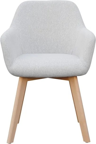 Designové křeslo, světlešedá/ buk, CLORIN NEW