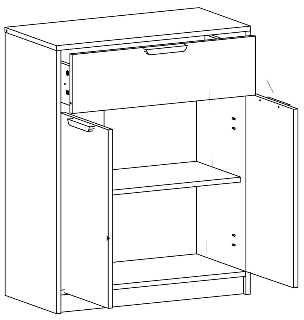 Sconto Komoda CANYON CN4 dub artisan/antracit
