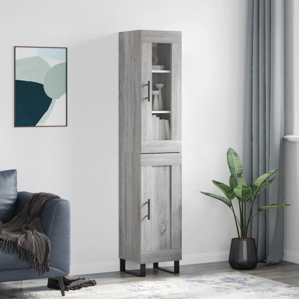 Skříň highboard šedá sonoma 34,5 x 34 x 180 cm kompozitní dřevo 3199519