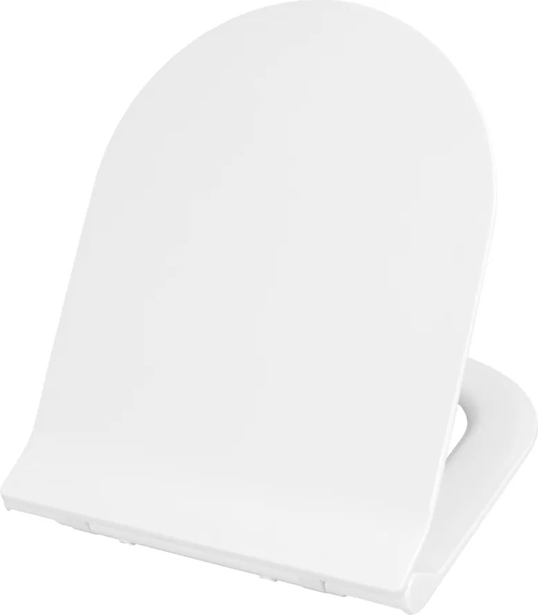 Gamma D8, WC sedátko 470x365 mm, polypropylen, SoftClose, EasyClean, bílá lesklá, GMA-D8