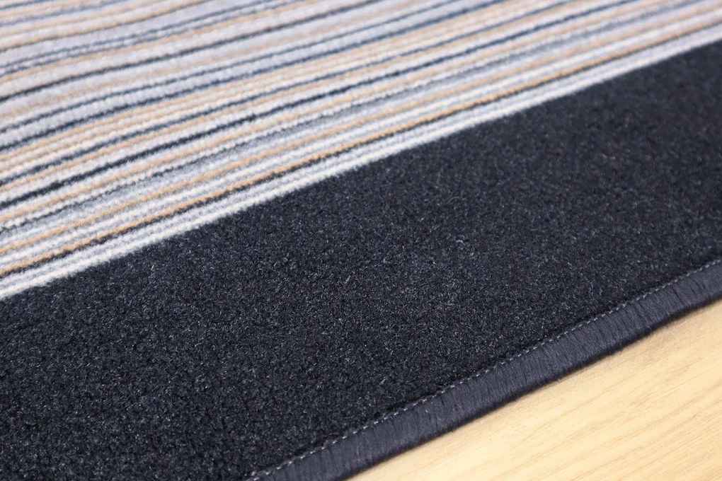Associated Weavers, Protiskluzový běhoun na míru Carnaby 97, šíře 80 cm, šedá, chodba / předsíň