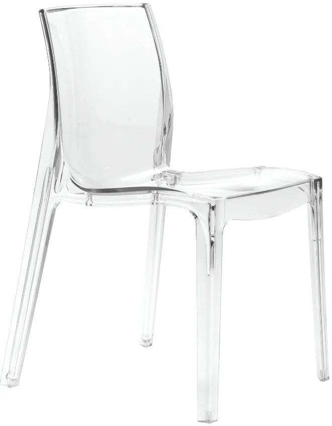 FormWood Transparentní plastová jídelní židle Simple Chair