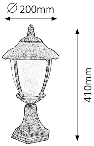 Rabalux 8478 - Venkovní lampa MADRID 1xE27/60W/230V