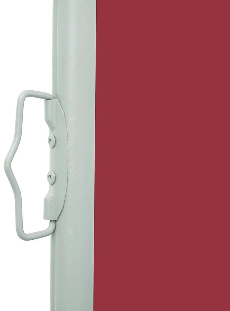 vidaXL Zatahovací boční markýza/zástěna na terasu 170 x 300 cm červená