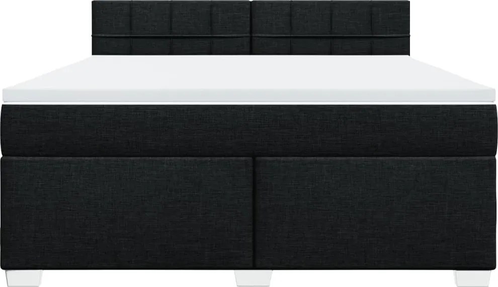 Box spring postel s matrací černá 180x200 cm textil 3285969