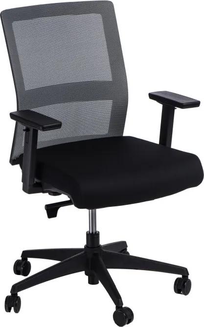 Kancelářská židle Milneo, látka, šedá/černá