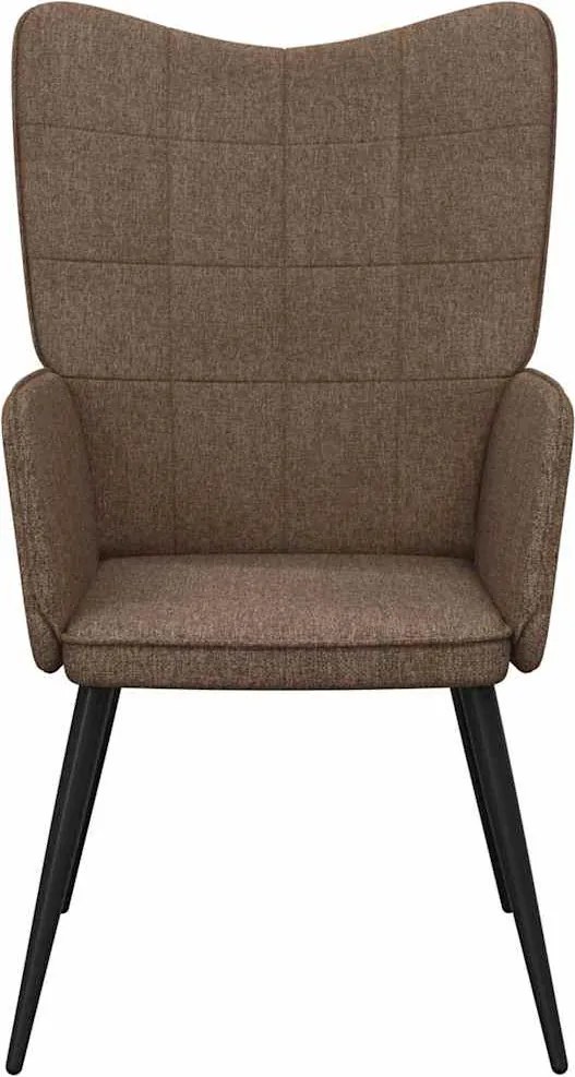Relaxační židle hnědá textil 327944