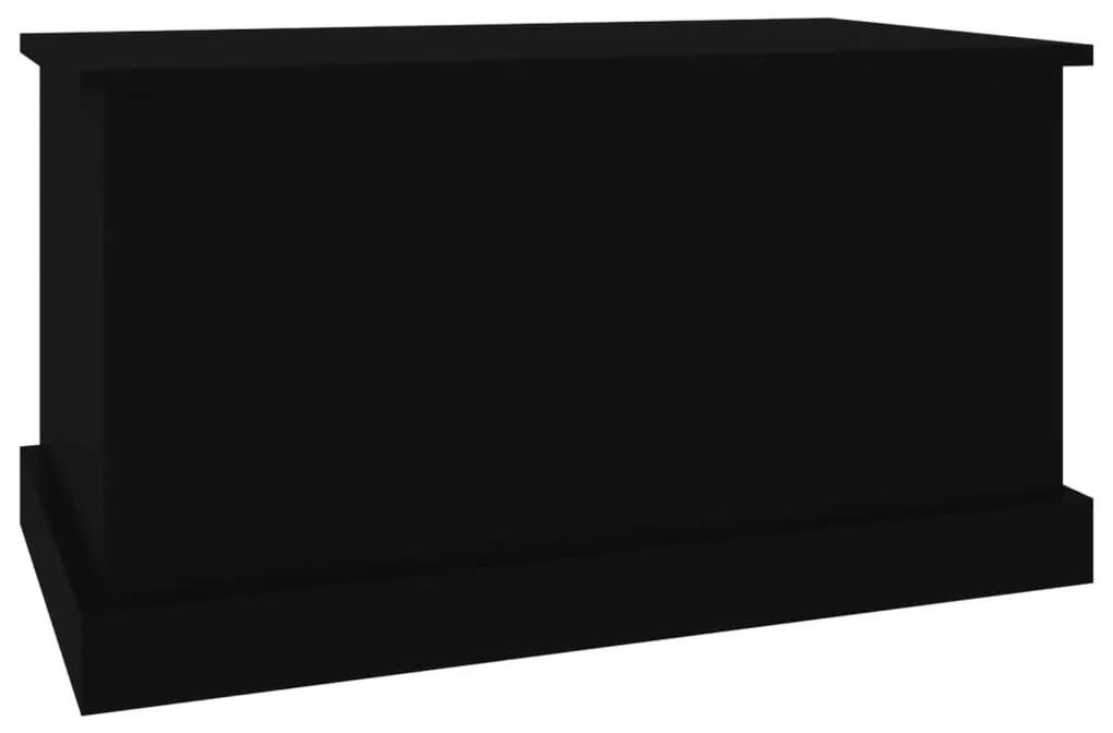 Úložný box černý 70 x 40 x 38 cm kompozitní dřevo - Default Title