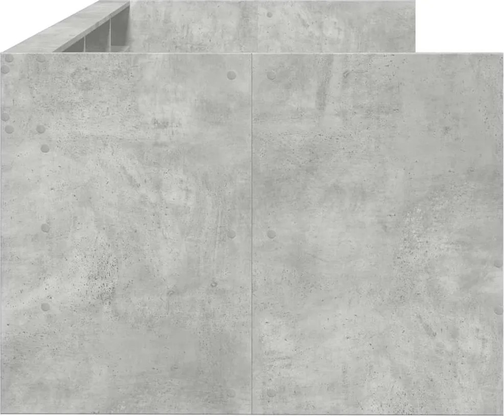 Válenda se zásuvkami bez matrace betonově šedá 75 x 190 cm 3280863