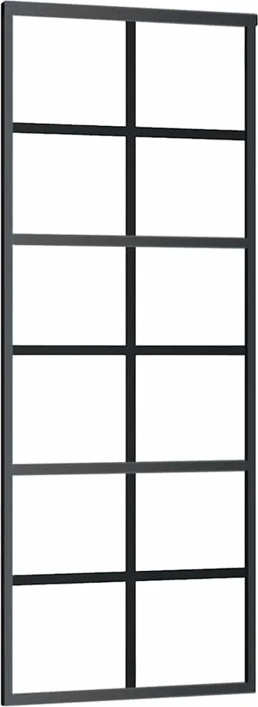 Posuvné dveře se sadou kování černé 76x205 cm ESG Glass 3375850