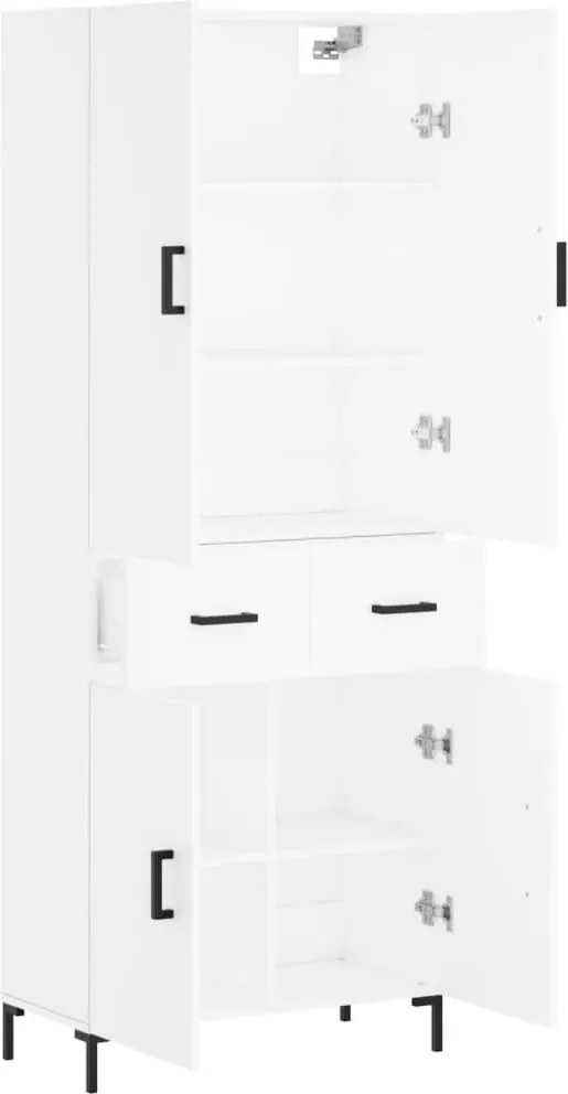 Skříň highboard bílá 69,5 x 34 x 180 cm kompozitní dřevo 3198145