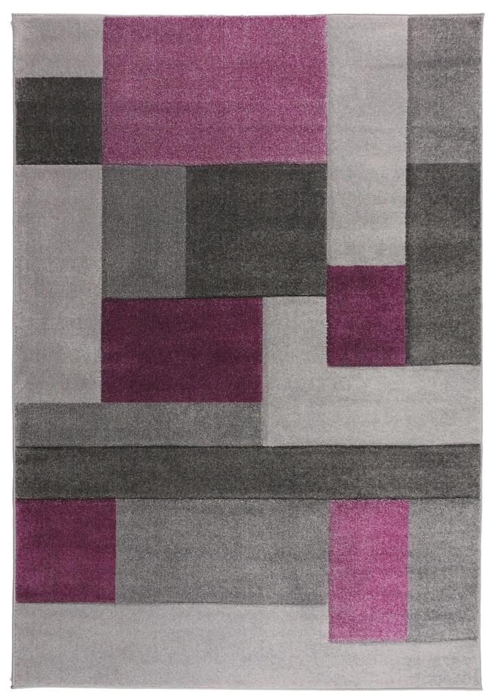 Flair Rugs koberce Kusový koberec Hand Carved Cosmos Purple/Grey Rozměry koberců: 200x290