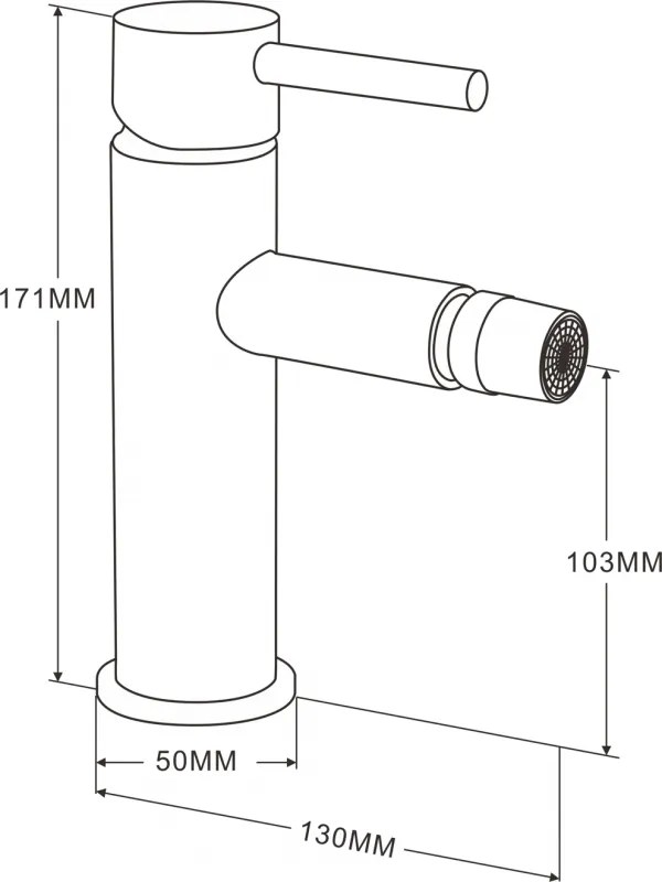 Mexen ELBA - bidetová baterie, růžovo-zlatá, 74120-60