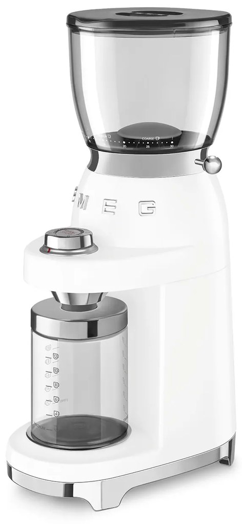 Mlýnek na kávu Smeg 50's style CGF01WHEU / 150 W / lesklá bílá