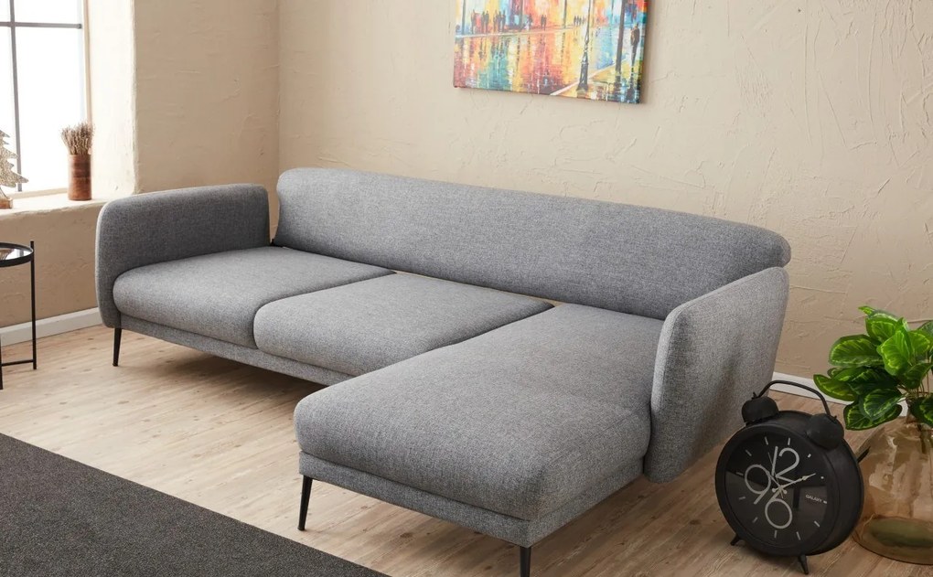 Hanah Home Rohová pohovka VENUS šedá pravá 825BLC2766