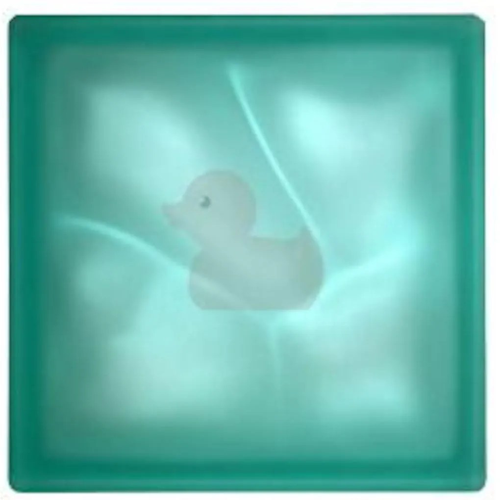 Luxfera Glassblocks turquoise 19x19x8 cm mat 1908WTURQUOISE2S