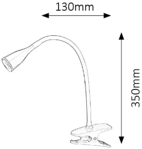 Rabalux 4196 - LED Stolní lampa s klipem JEFF LED/4,5W/230V bílá