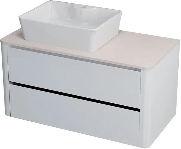 LUCIE umyvadlová skříňka pro Rockstone desku 89,5x45x44,5cm, bílá (58900K) SAPHO