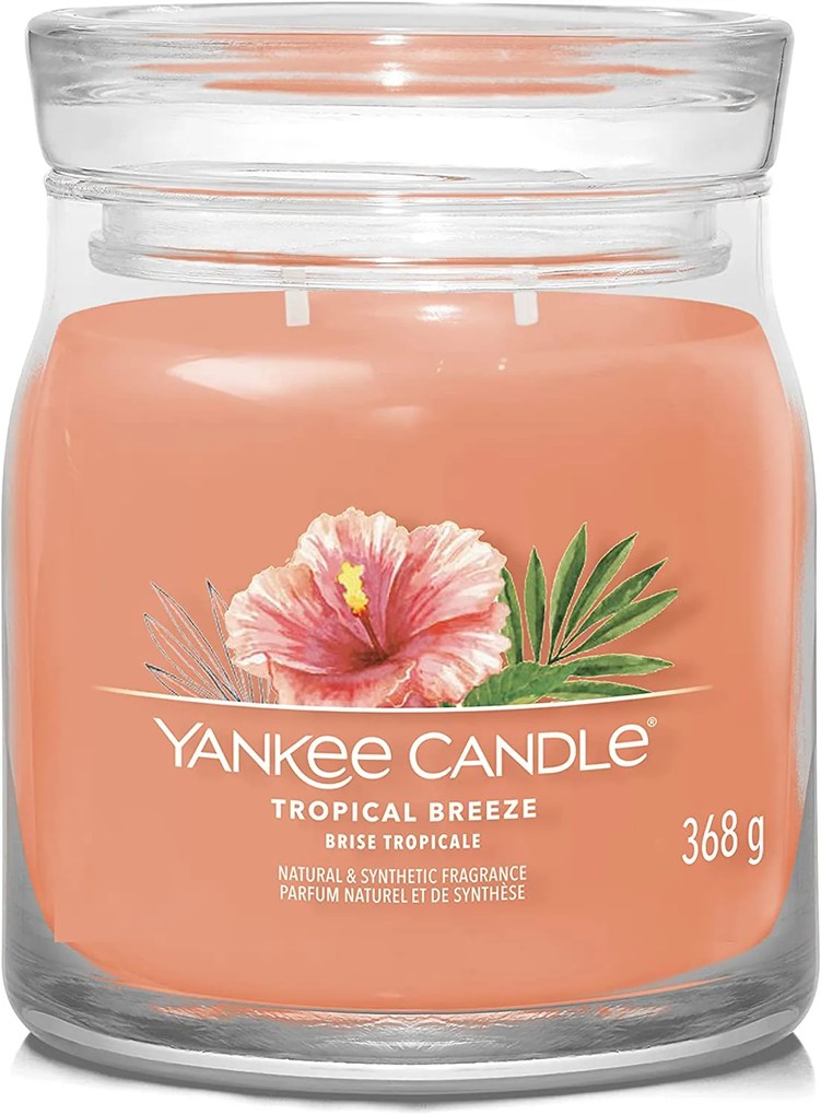 Yankee Candle vonná svíčka Signature ve skle střední Tropical Breeze 368g