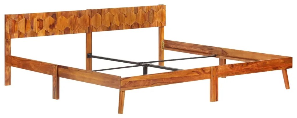 Rám postele masivní sheeshamové dřevo 200 x 200 cm,  288449