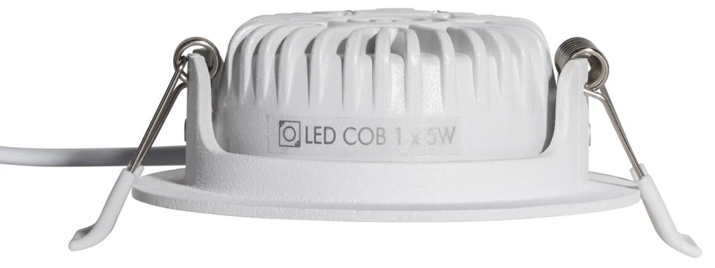 Sada 6 moderních zápustných bodových svítidel bílých 8,2 cm vč. LED IP54 Ultra Slim - Pupil