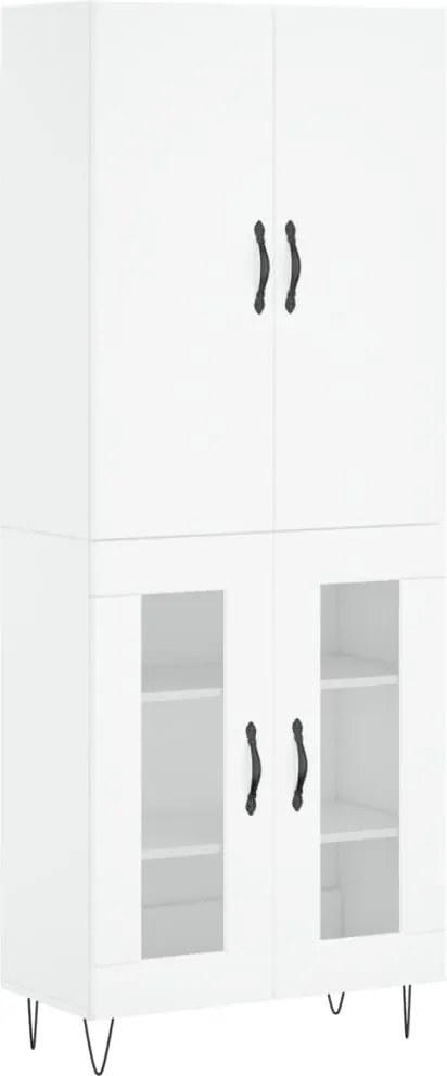 Skříň highboard bílá 69,5 x 34 x 180 cm kompozitní dřevo 3198065
