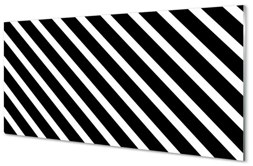 Obraz na skle zebra pruhy 125x50 cm