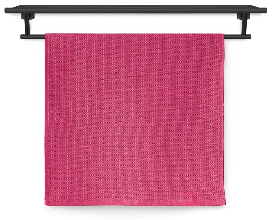 Ručník Veba WATER 500 Půlený vzor sytá růžová Velikost: 50x90 cm