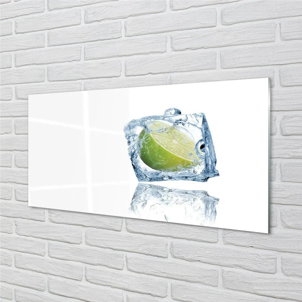 Obraz na skle Na kostky ledu vápno 100x50 cm
