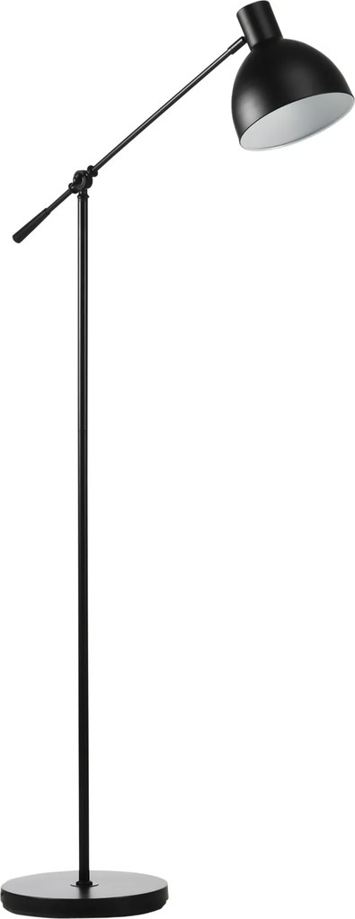 HOMCOM Stolní lampa v průmyslovém designu, výškově nastavitelná, nožní spínač; 30 m x 30 cm x 131 cm, černá