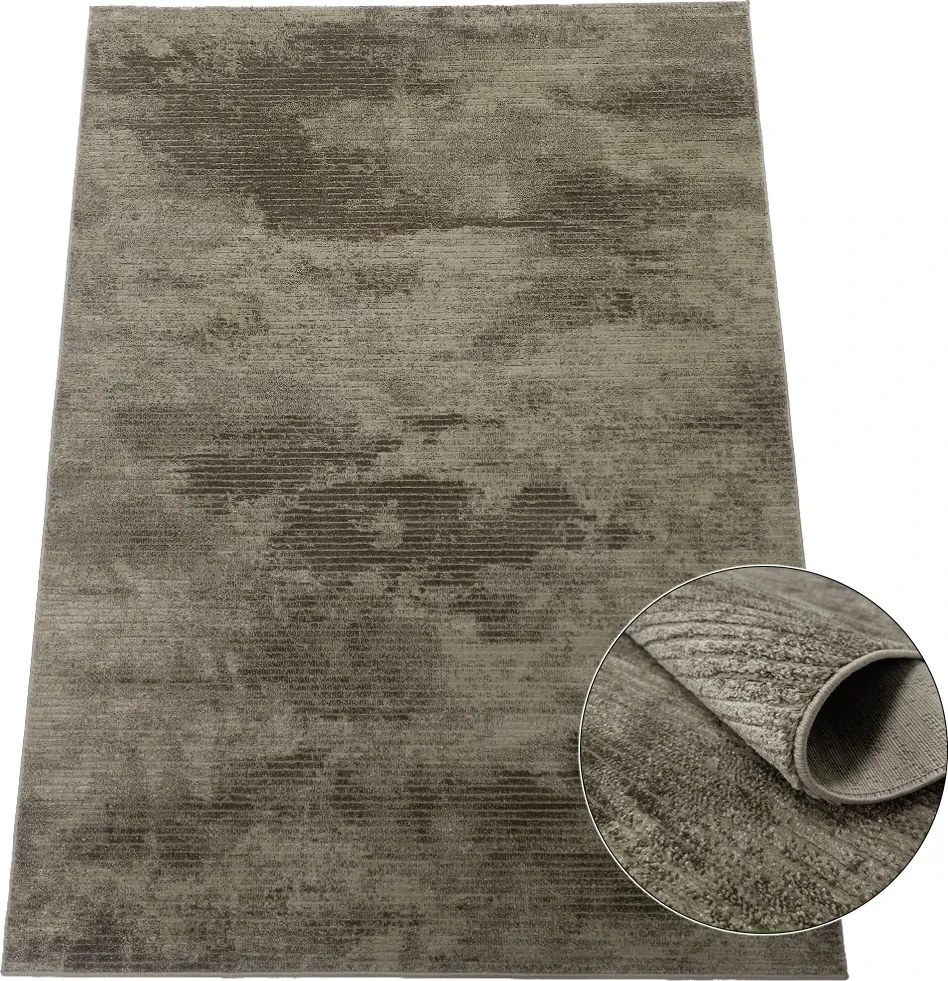 BE Koberec Eforia 9551 Brown - hnědý obdélníkový Rozměr: 60x100 cm