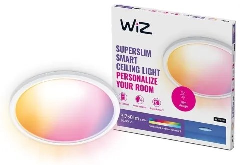 WiZ - LED RGB Stmívatelné stropní svítidlo SUPERSLIM LED/32W/230V Wi-Fi bílá