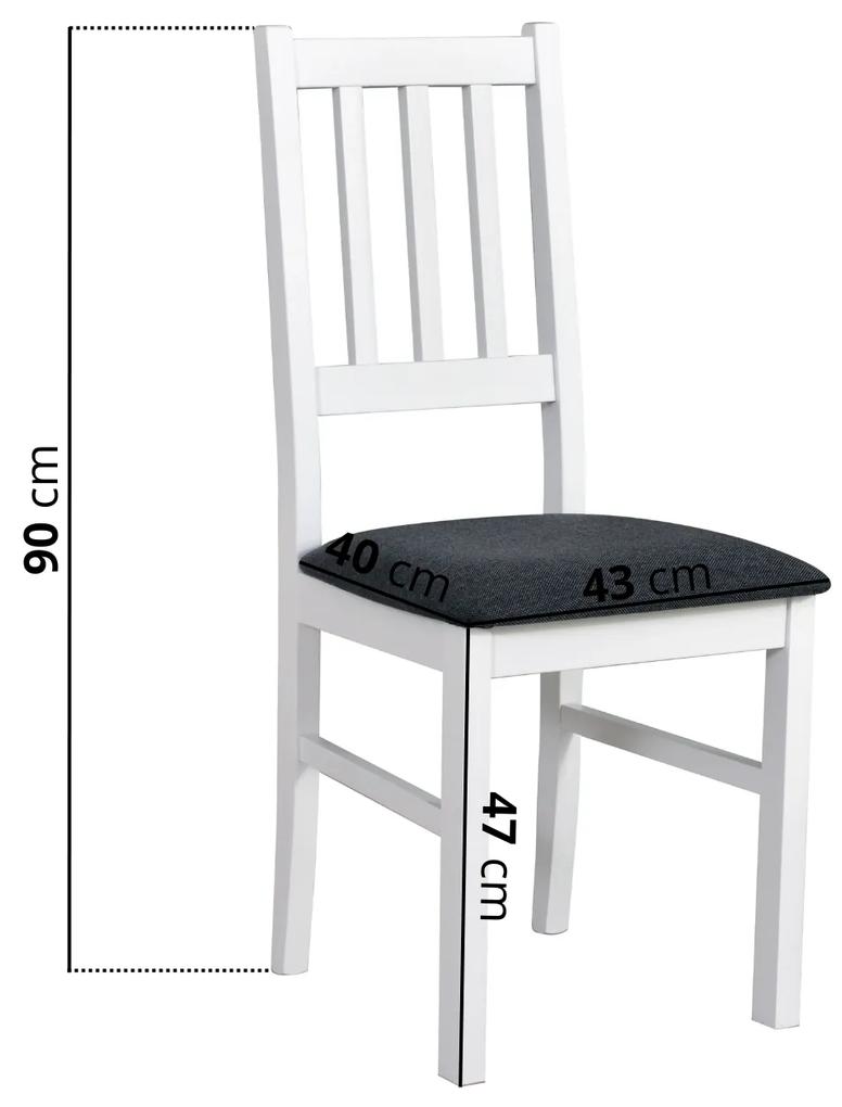 Jídelní židle Boro 4 Zvolte dřevo: Bílá, Zvolte látku: látka 6b