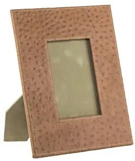 Kožený rámeček na fotografie v designu pštrosí kůže LANCASTER M