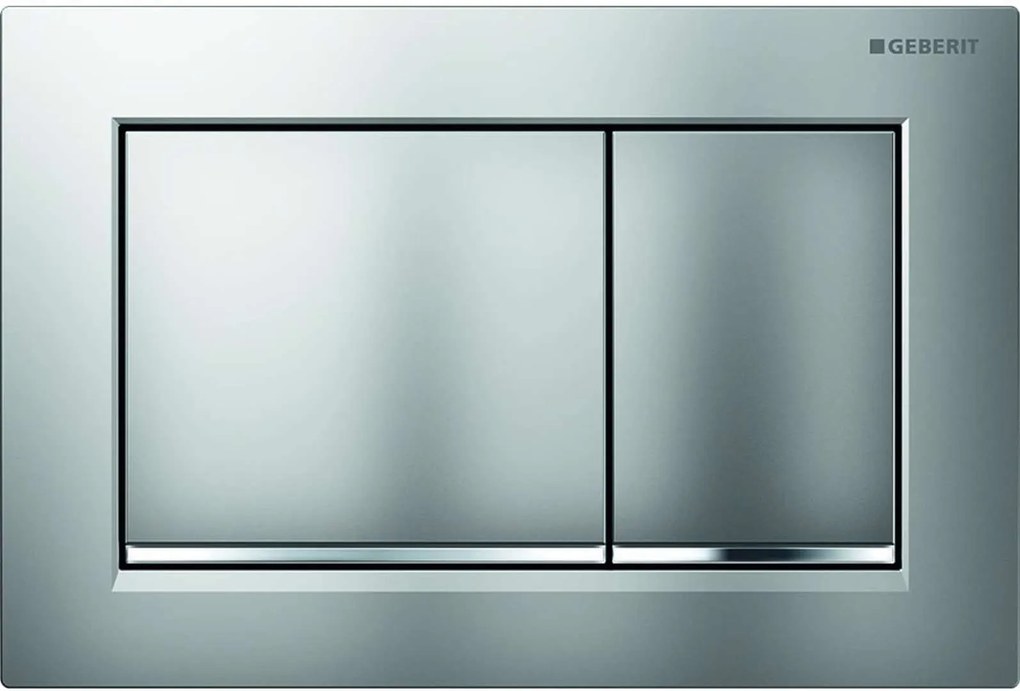 Geberit Omega20 - Ovládací tlačítko splachování, easy to clean, matný chrom/lesklý chrom 115.080.JQ.1