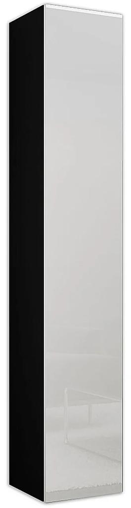 Obývací stěna VIGO NEW 2C černá / bílý lesk
