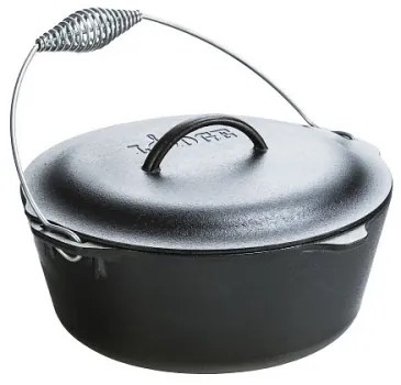 LODGE litinový hrnec Dutch Oven 6,6l s poklicí a držadlem