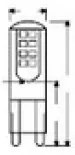 LED žárovka G9 OSRAM 2,6W (28W) teplá bílá (2700K) 300°