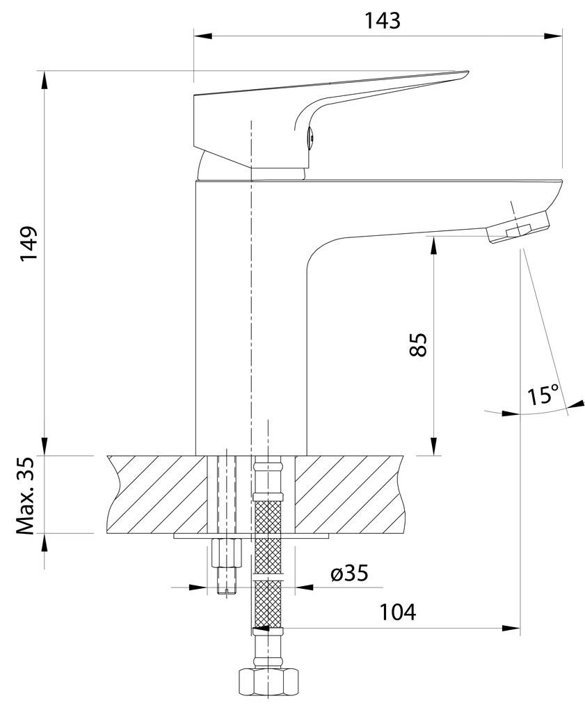 Sapho Kid umyvadlová baterie stojánková bez výpusti barevná KD01
