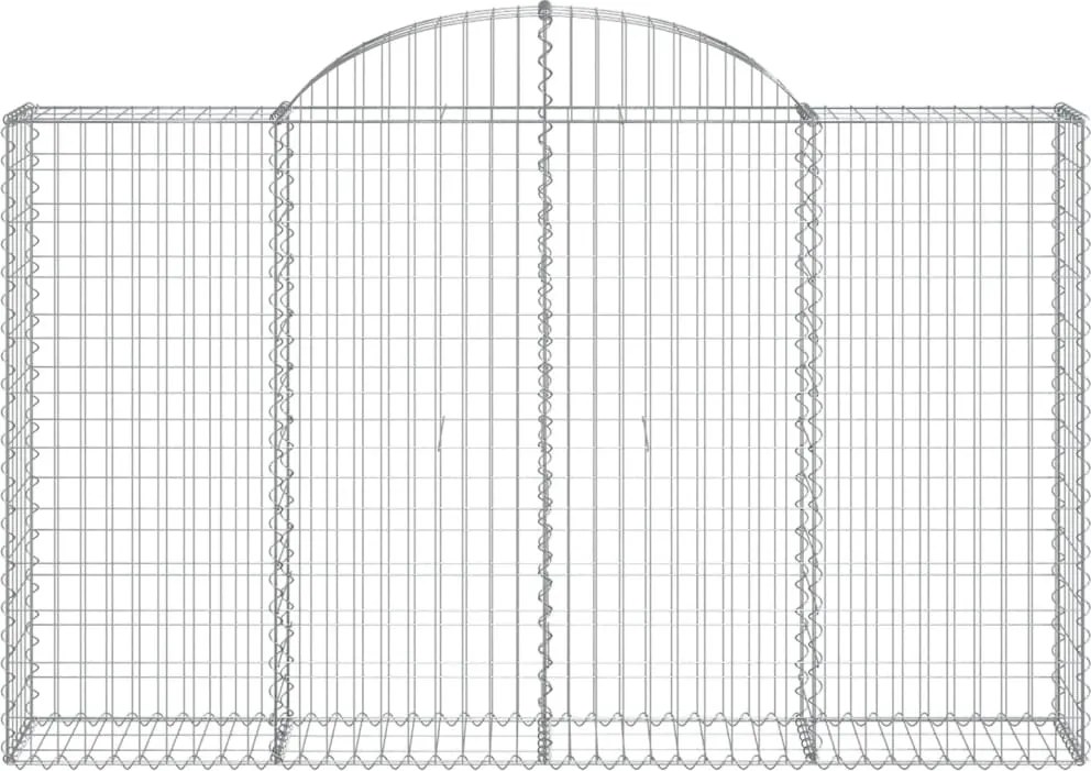Klenuté gabionové koše 5 ks 200x30x120/140cm pozinkované železo 3146134