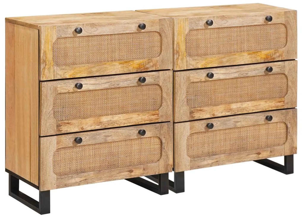 Servírovací skříň 2 ks 60 x 33 x 75 cm Masivní mangové dřevo 3310058
