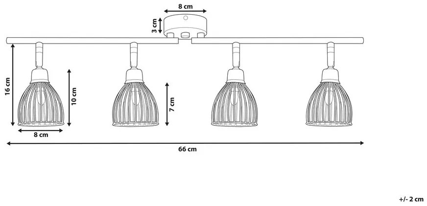 Stropní lampa černá GOLOK Beliani