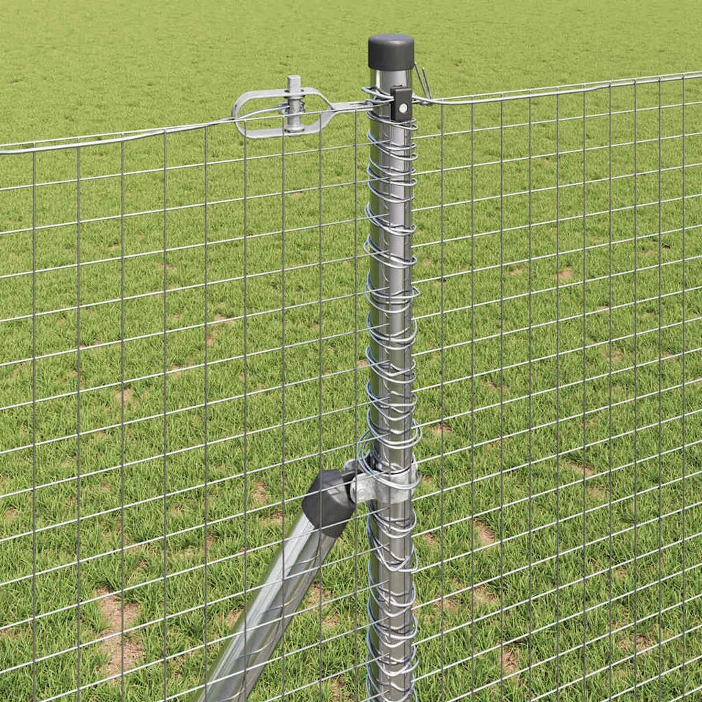 Zemní upevnění svařované drátěné ploty 25 x 1,4 m Stříbrná 3351617