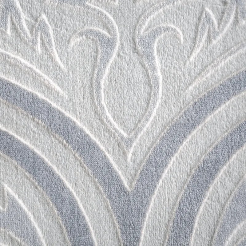 Velurové povlečení 220x200 Flano 5 stříbrně šedých ornamentů Eurofirany