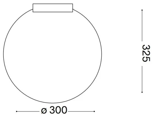 Ideal Lux - Stropní svítidlo CARTA 1xE27/25W/230V pr. 30 cm bílá