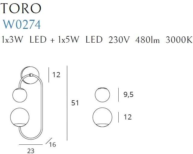 Maxlight W0274 TORO Nástěnné svítidlo