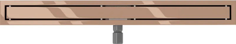 Mexen Flat M13 lineární odtok 2v1 80 cm, růžové zlato - 1610080-15