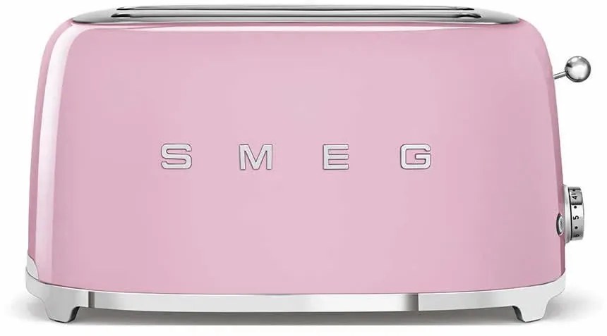 SMEG 50's Retro Style toustovač 4x2, růžový, TSF02PKEU