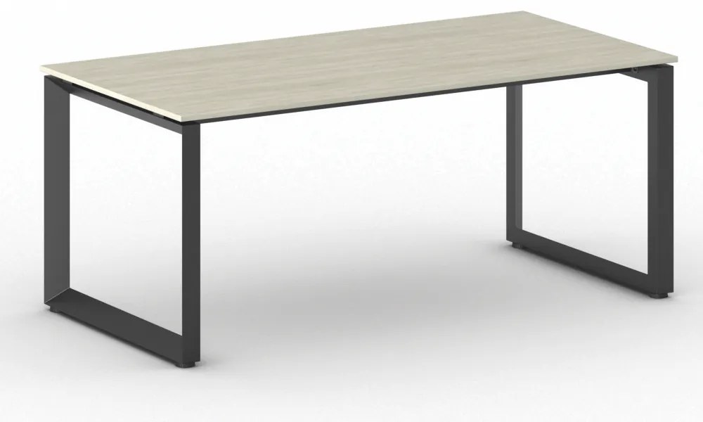 Kancelářský stůl PRIMO INSPIRE, 180x90 cm, černá podnož, dub přírodní