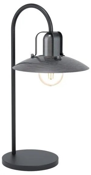 Eglo Vintage 43207 KENILWORTH Stolní lampa E27 1X28W černá / nikl-antika, krémová Lampy a lampičky na noční stolek